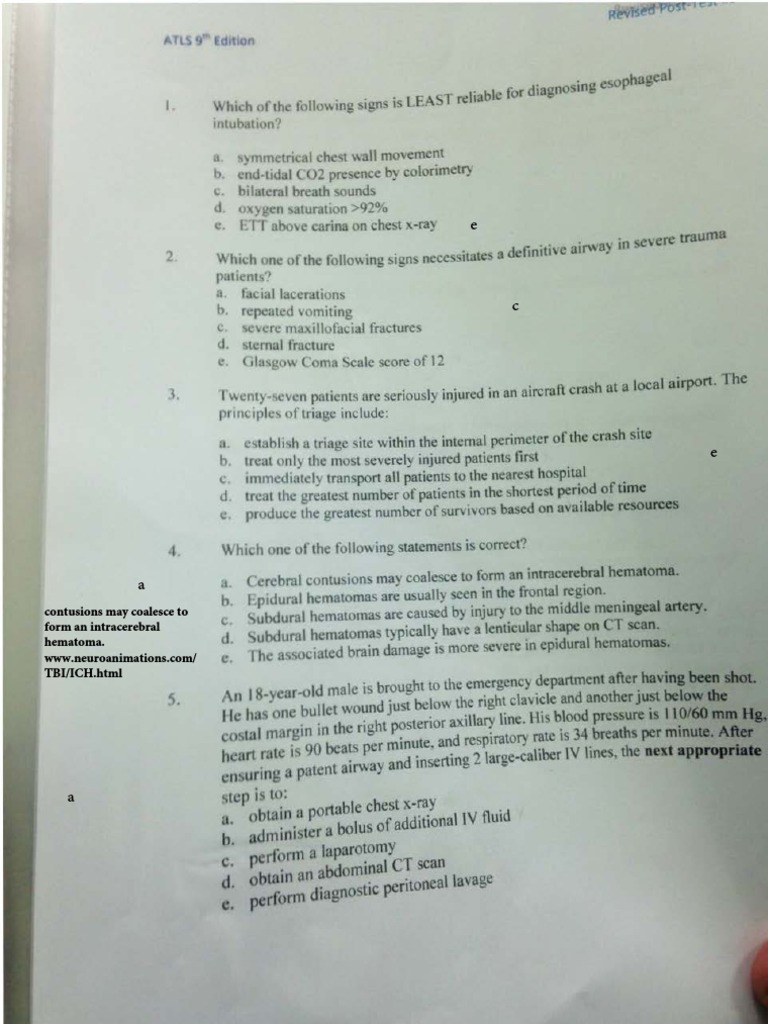 ATLS Guidelines for Trauma Management | PDF