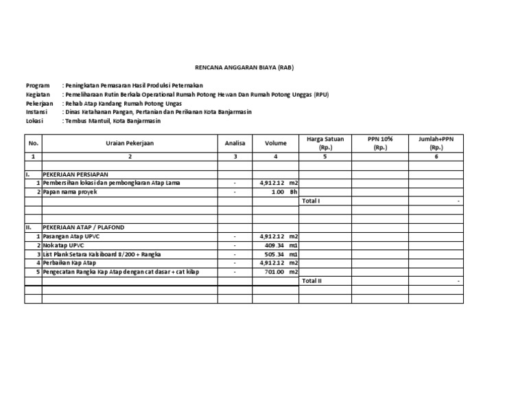 Rab Hps Rehab Atap | PDF