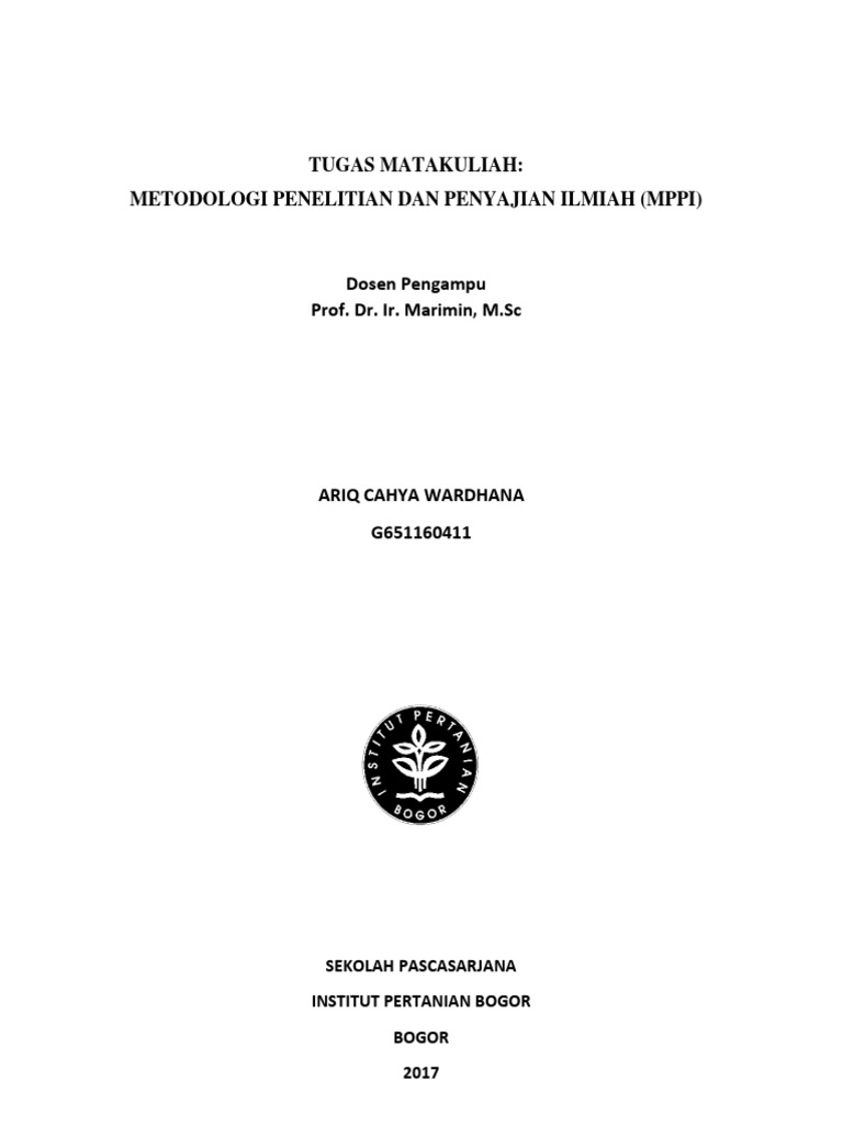 Tugas Individu Mppi Pasca Ipb Prof Marimin | PDF