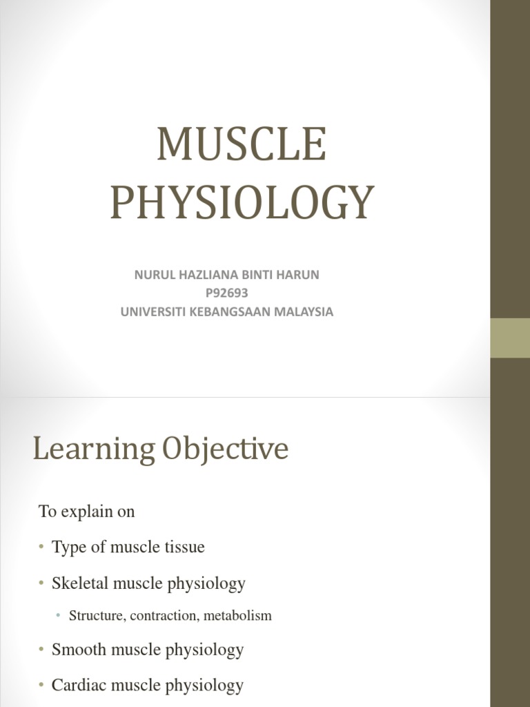 Muscle Physiology | PDF | Muscle Contraction | Skeletal Muscle