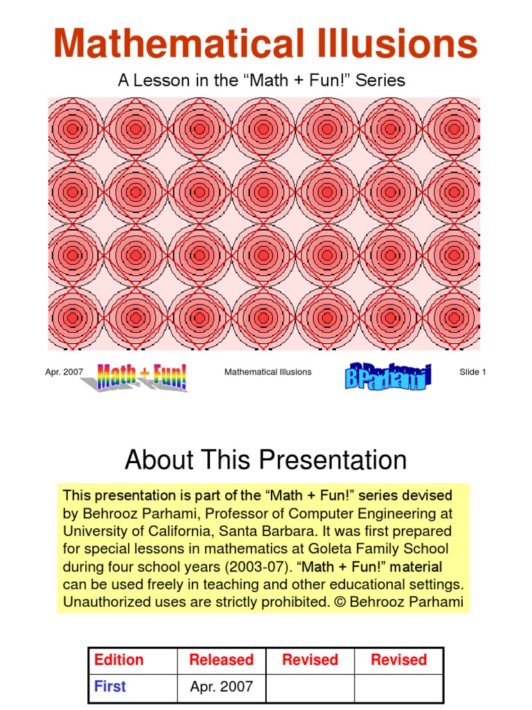 f38 Math Illusions | PDF | Illusion | Teaching Mathematics