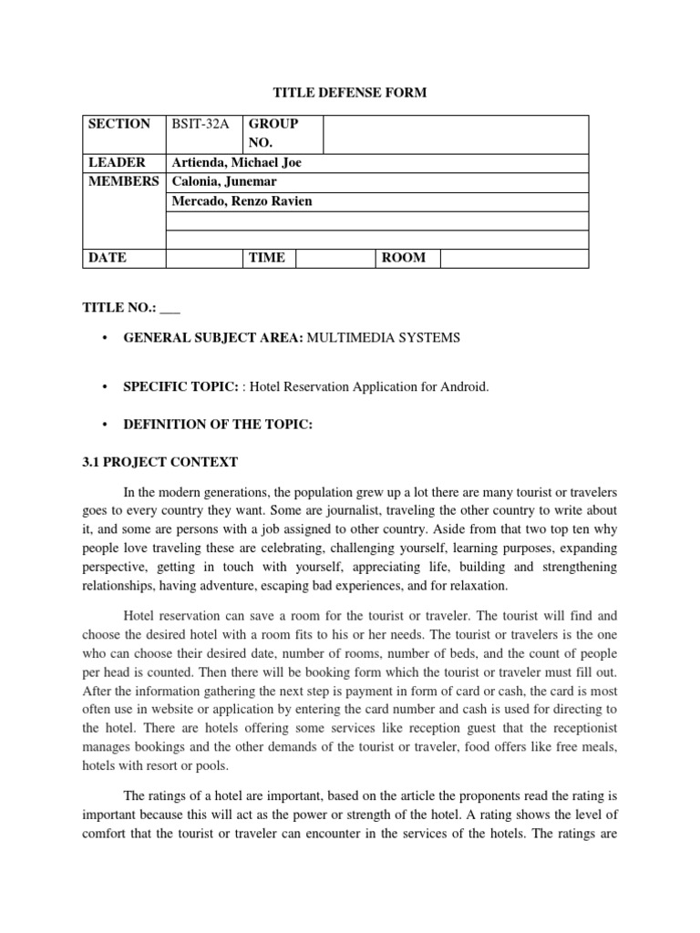 Group 10 Hotel Reservation App.v2 | PDF | Tourism | Hotel