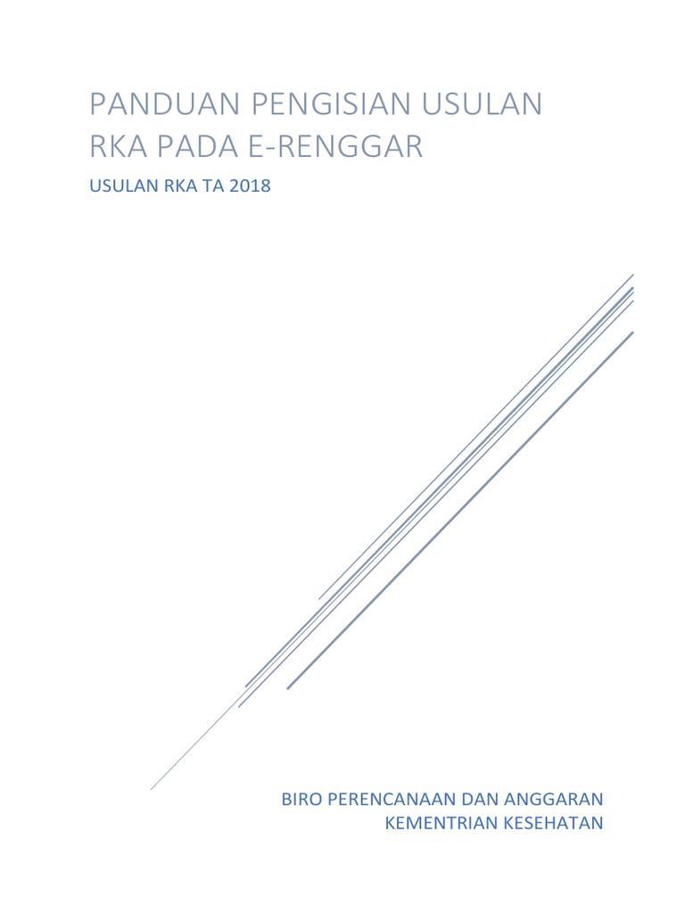 Panduan Pengisian Usulan RKA Pada ERenggar | PDF