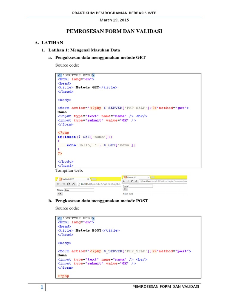5.pemrosesan Form Dan Validasi | PDF | Komputer