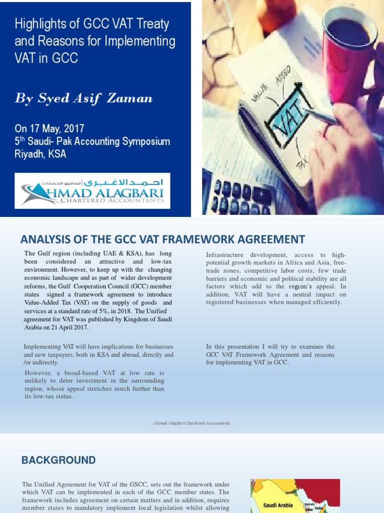 GCC VAT Framework Overview by Syed Zaman | PDF | Value Added Tax | Gulf ...