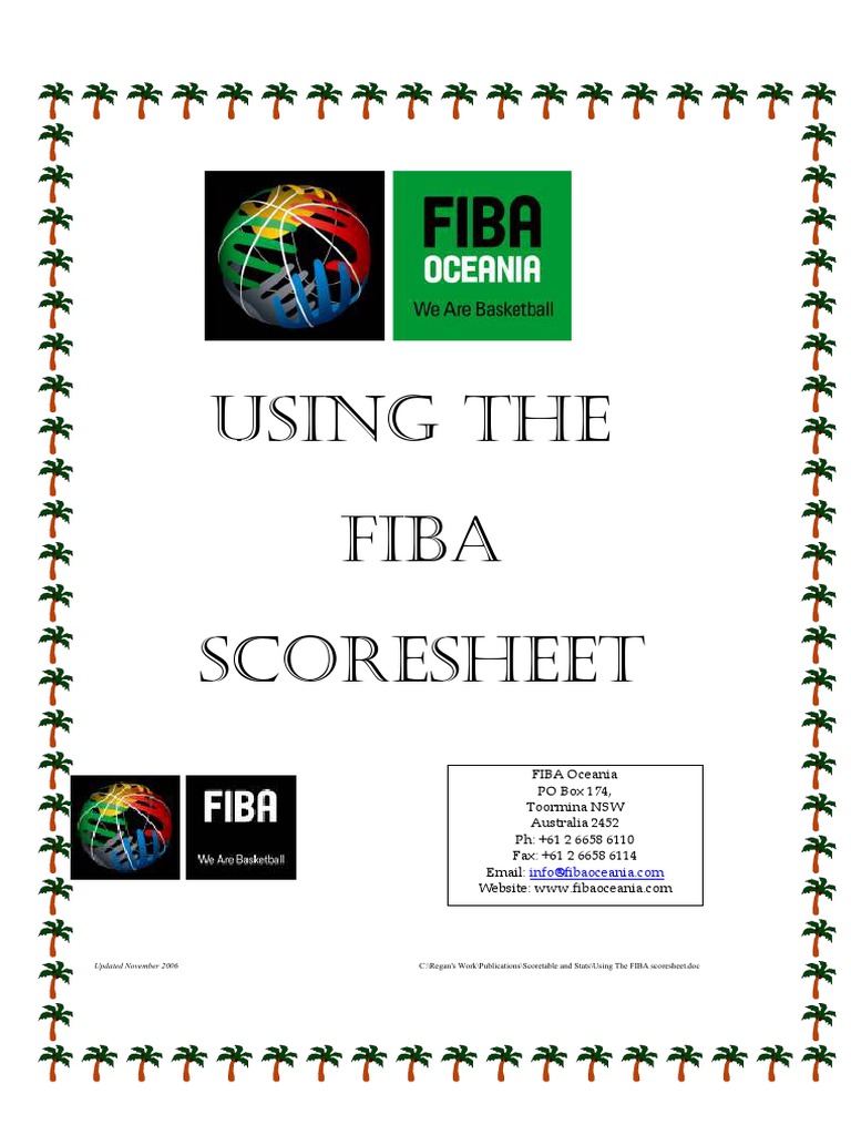 Using Fiba Scoresheet | PDF | Referee | Ball Games