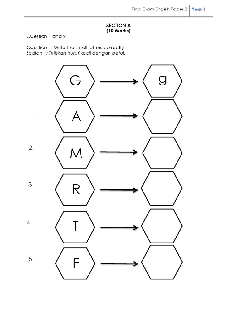 Year 1 - Paper 2 Pat | PDF | Educational Assessment And Evaluation ...