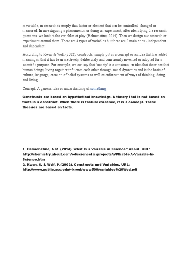 A General Idea or Understanding Of: Something | PDF | Idea | Experiment