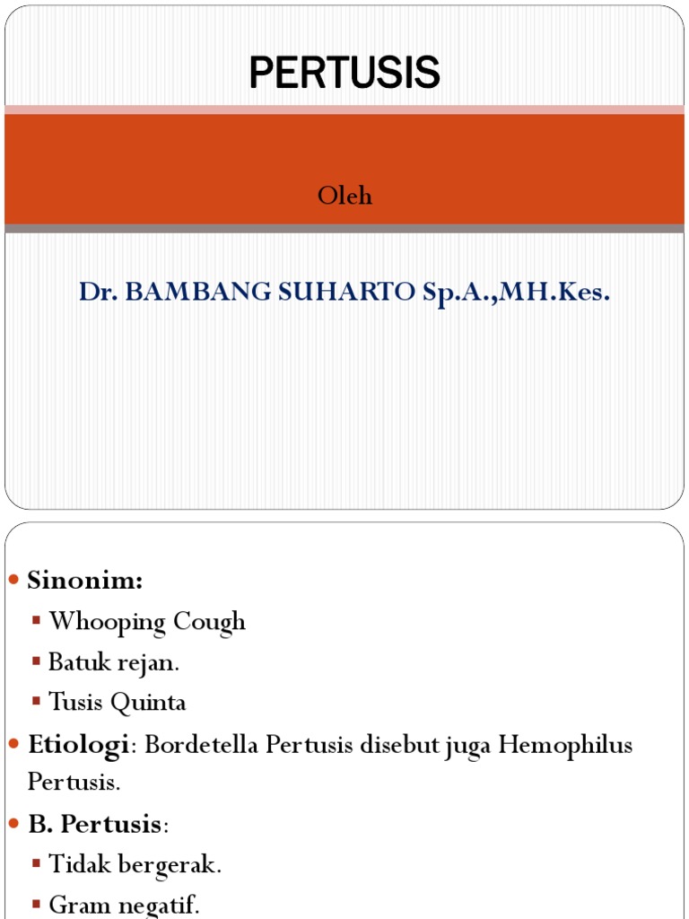 Panduan Lengkap Pertusis: Gejala, Diagnosis, dan Pencegahan | PDF ...