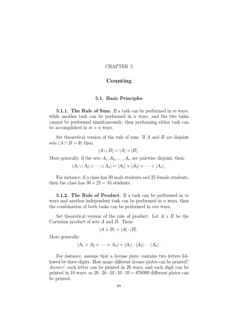 Counting Principles | PDF | Permutation | Abstract Algebra
