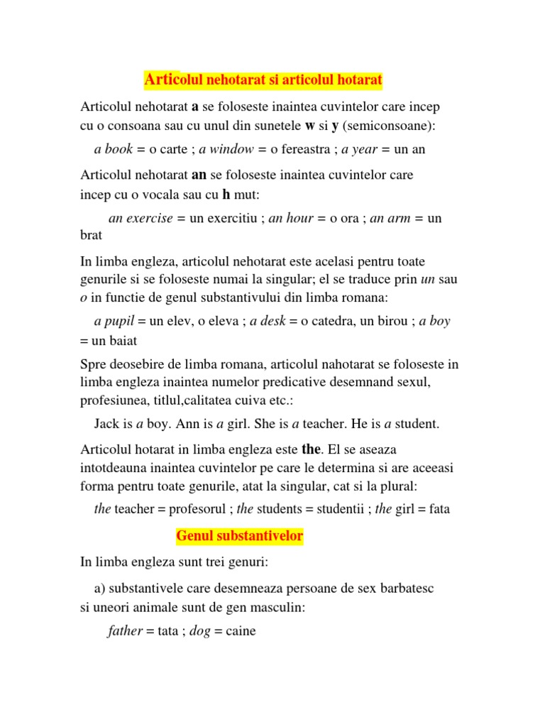 Articolul Demonstrativ