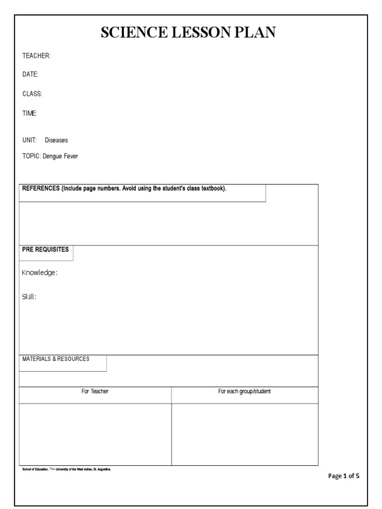 Science Lesson Plan Dengue Jigsaw-2 | PDF | Lesson Plan | Science