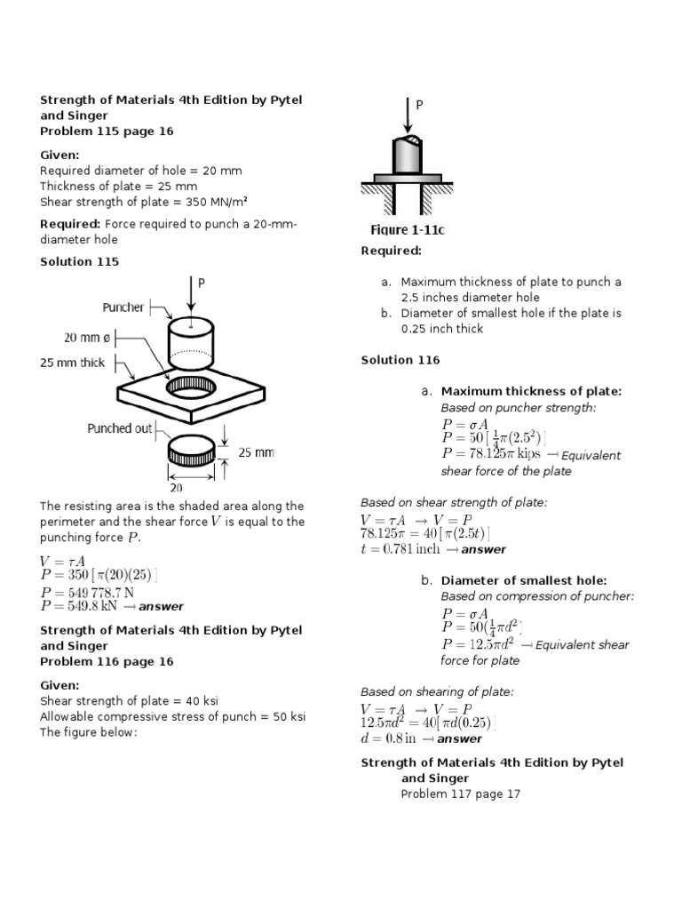 Strength of Materials Stress | PDF | Strength Of Materials | Shear Stress