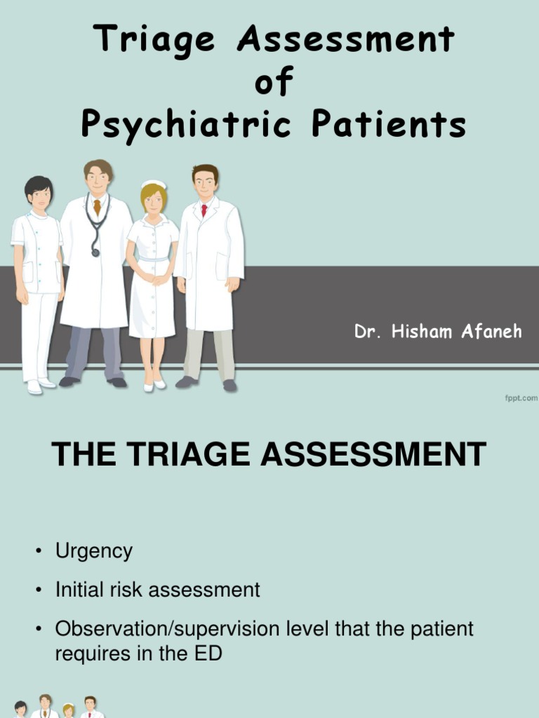 Triage Assessment of Psychiatric Patient Lecture | PDF | Midazolam ...