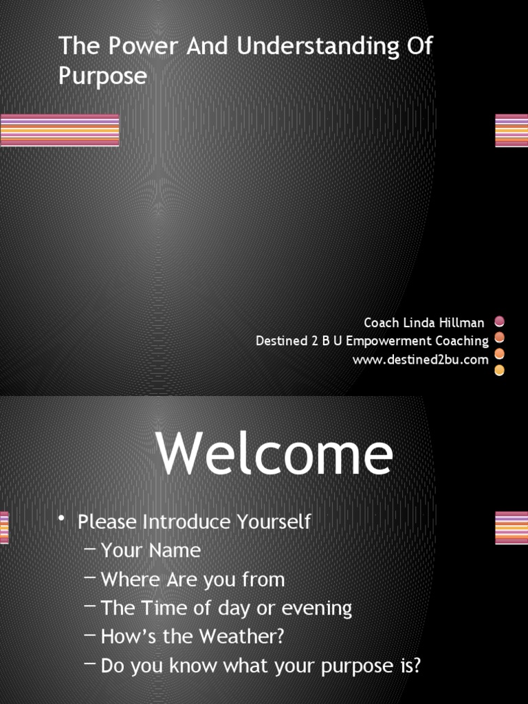 The Power and Understanding of Purpose | PDF | Destiny | Verb