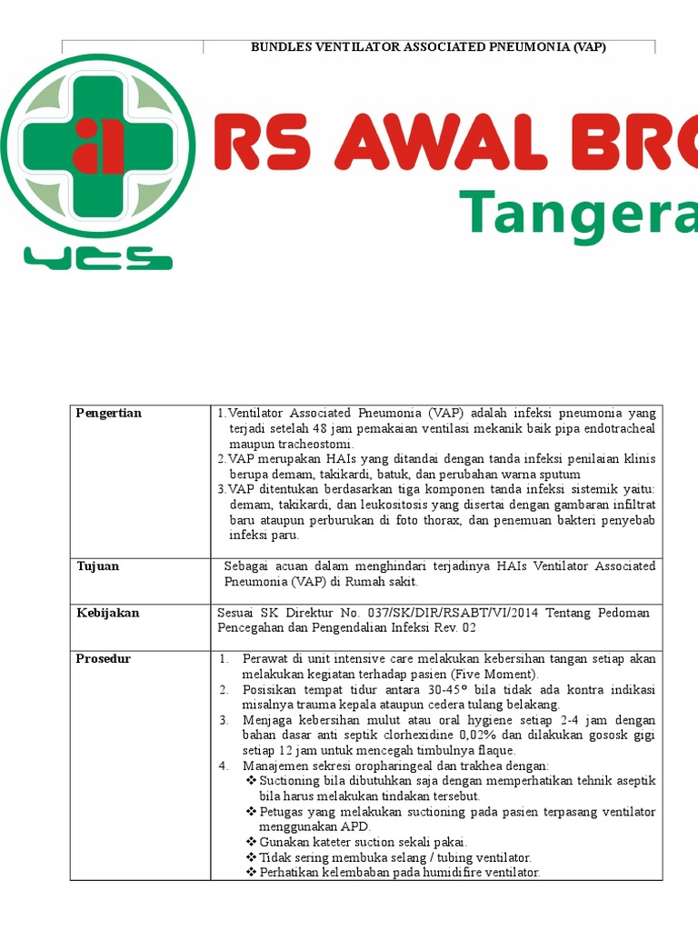 SPO Bundles Ventilator Associated Pneumonia (VAP) | PDF