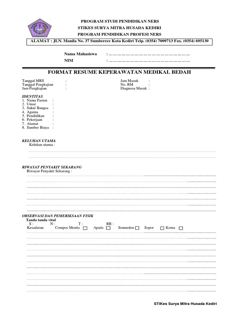 Format Resume KMB | PDF