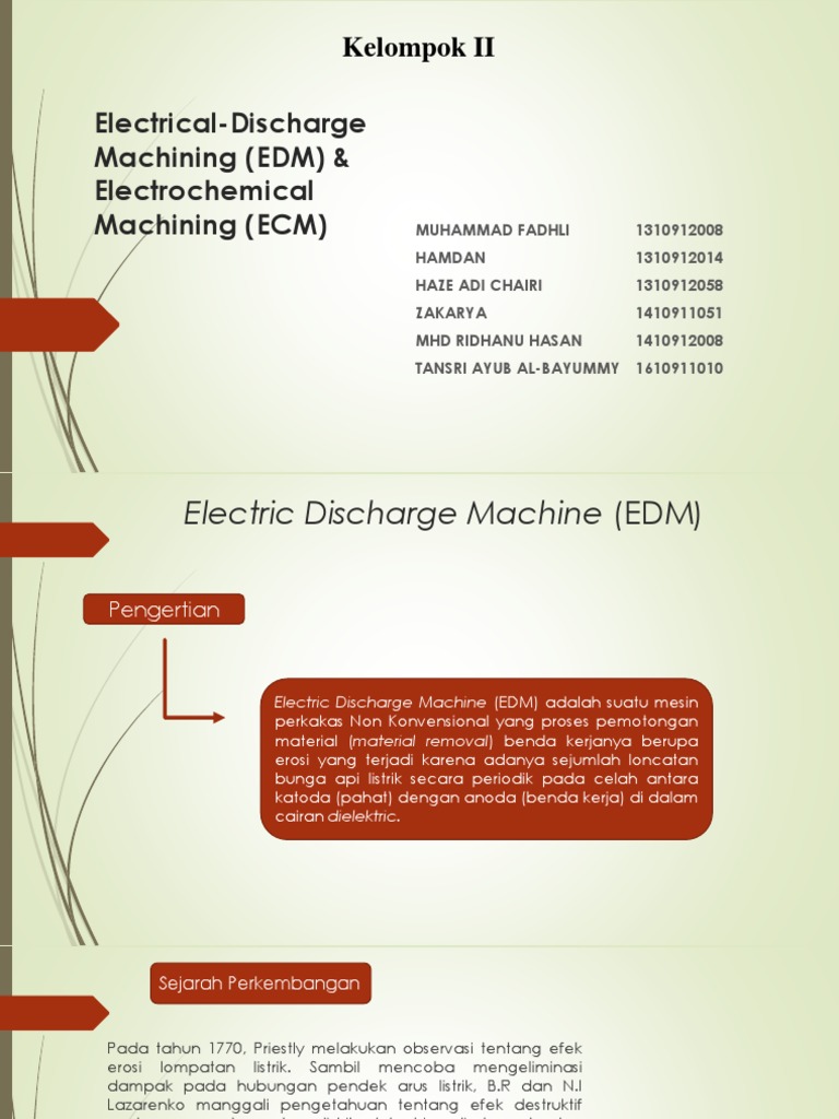 Proses dan Aplikasi EDM & ECM | PDF