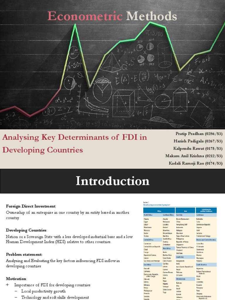 Econometrics Project | PDF | Foreign Direct Investment | Developing Country