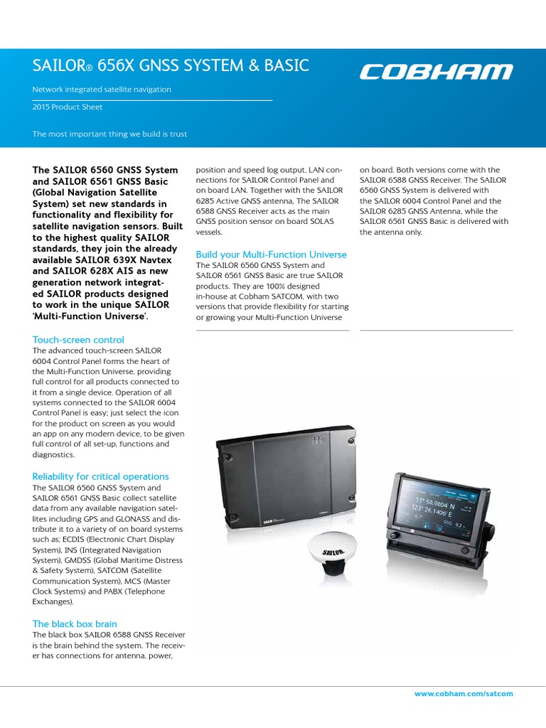 Sailor 656x Gnss System | PDF | Navigation | Antenna (Radio)