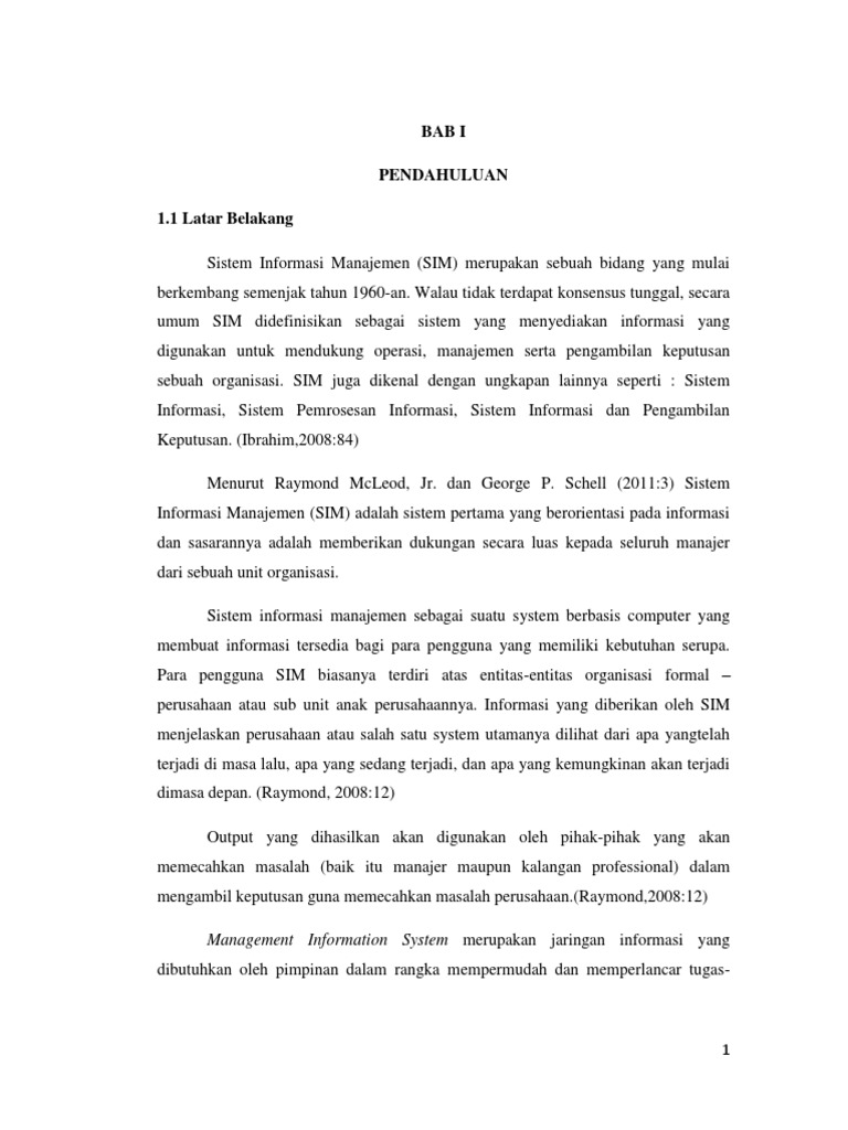 Bab 1 Sim | PDF
