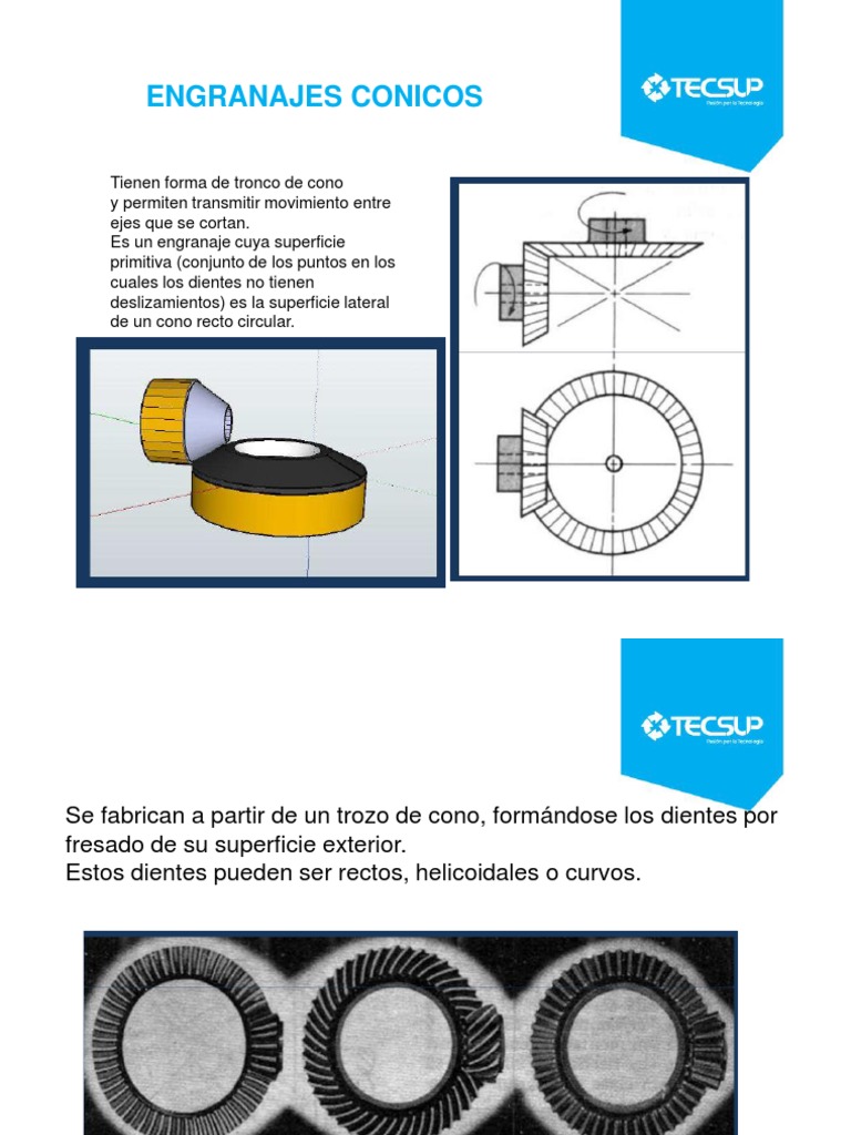 Engranajes Conicos Rectos II | Engranaje | Geometría