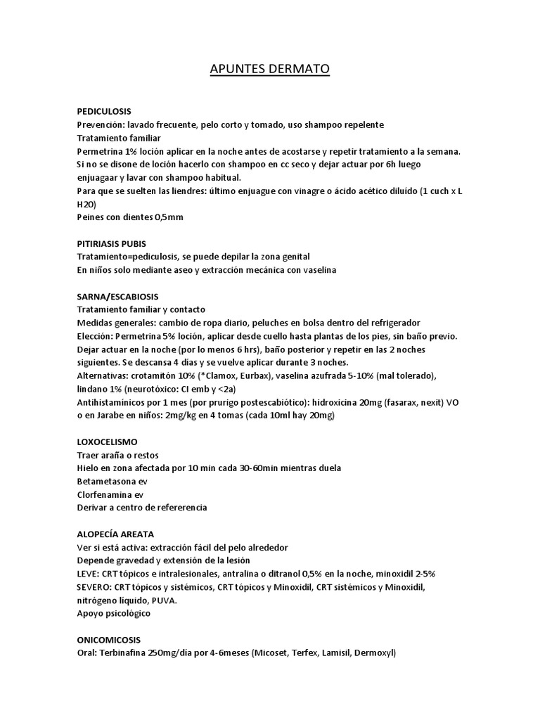 Tratamientos Dermatológicos Esenciales | PDF | Drogas | Farmacología