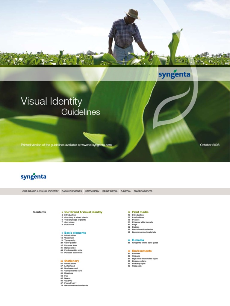 Syngenta Guidelines | PDF | Arial | Helvetica