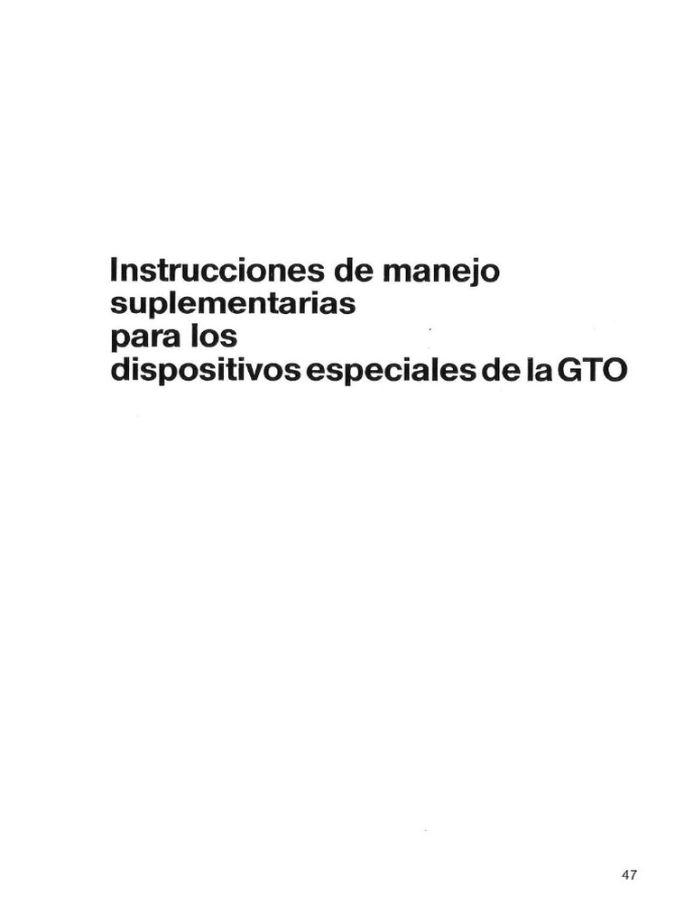 Manual Gto 46 | PDF