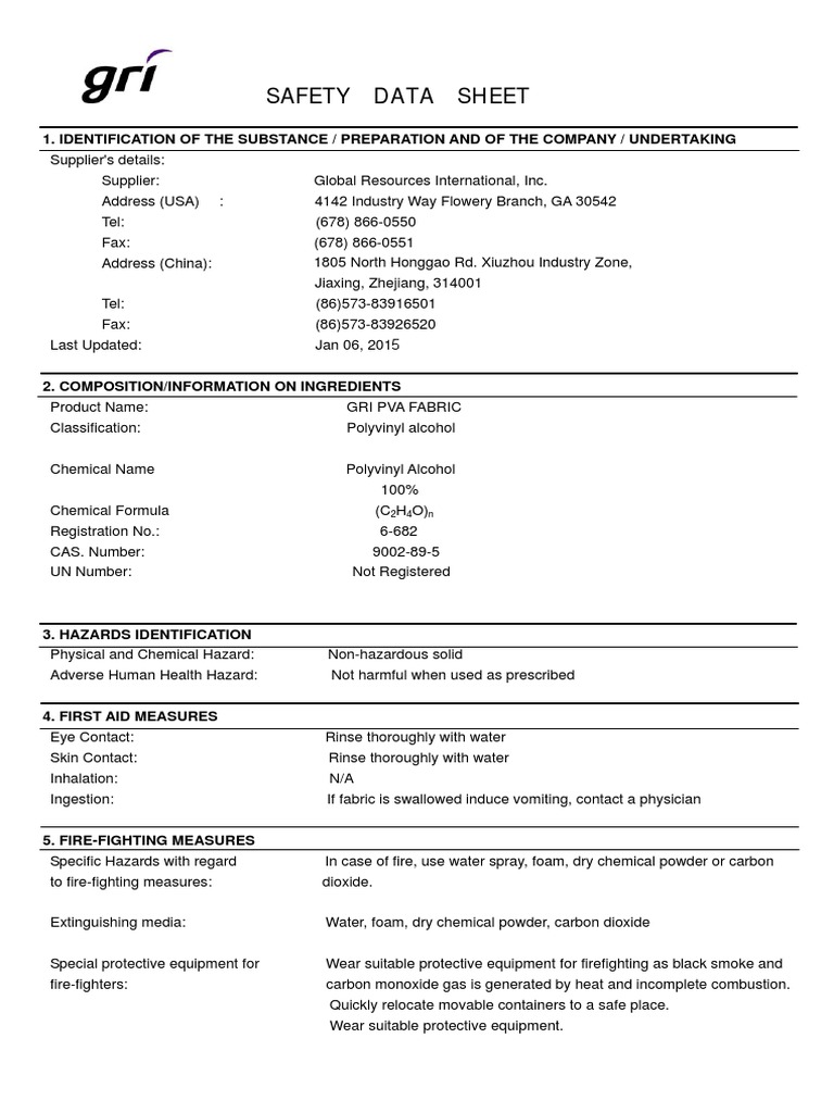 Ghost Wipe MSDS | Chemistry | Chemical Substances