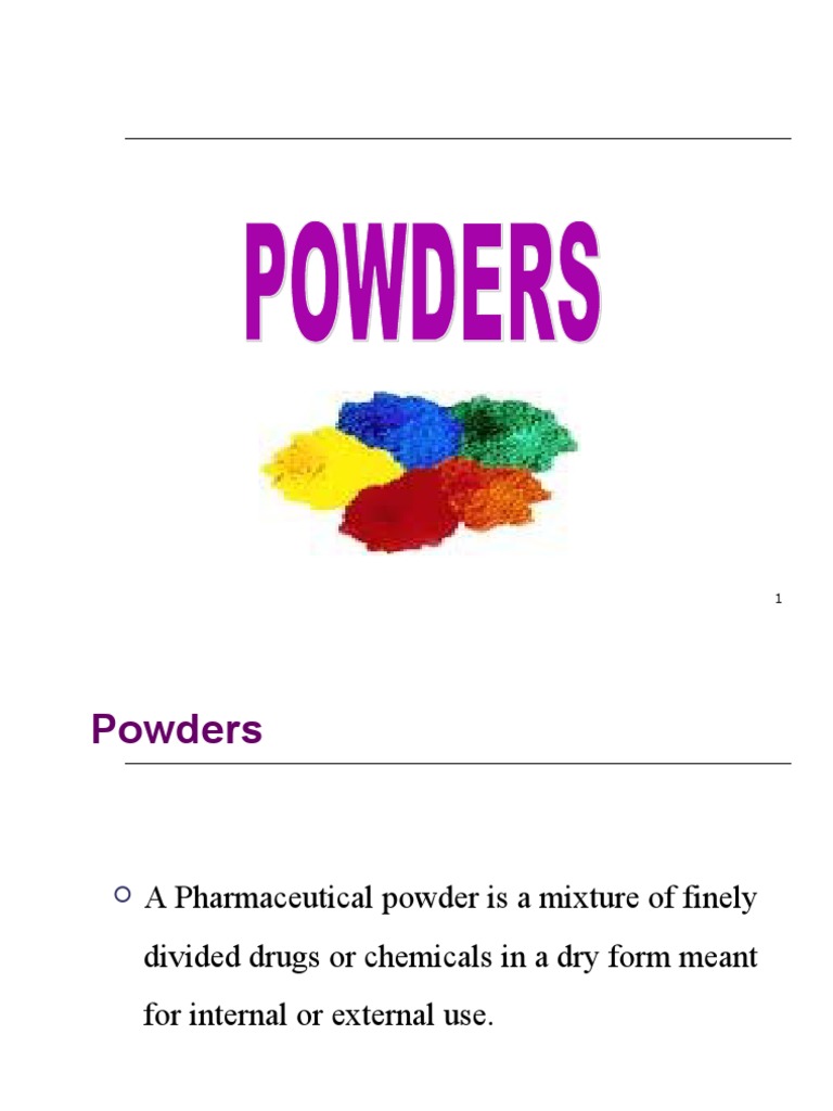 Powder Pharmaceutics | PDF | Powder (Substance) | Gunpowder