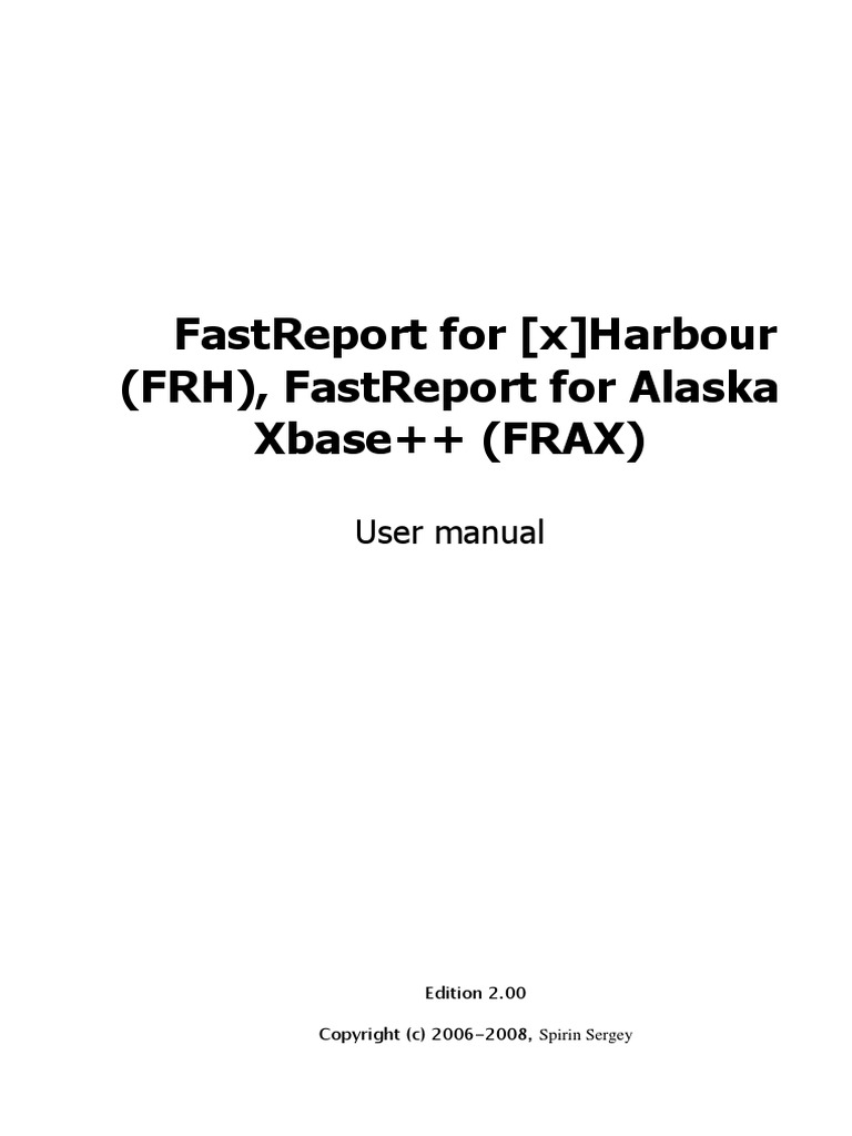 FastReport For Alaska Xbase and Harbour | PDF | Array Data Type | Subroutine