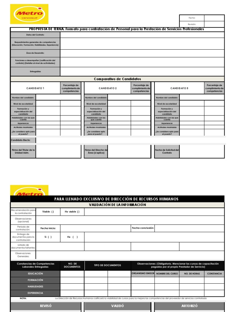 Formato de Terna | PDF | Gestión de recursos humanos | Business