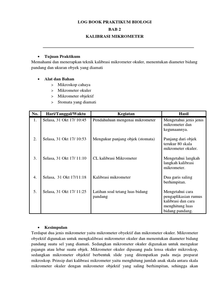 Log Book Praktikum 1 | PDF