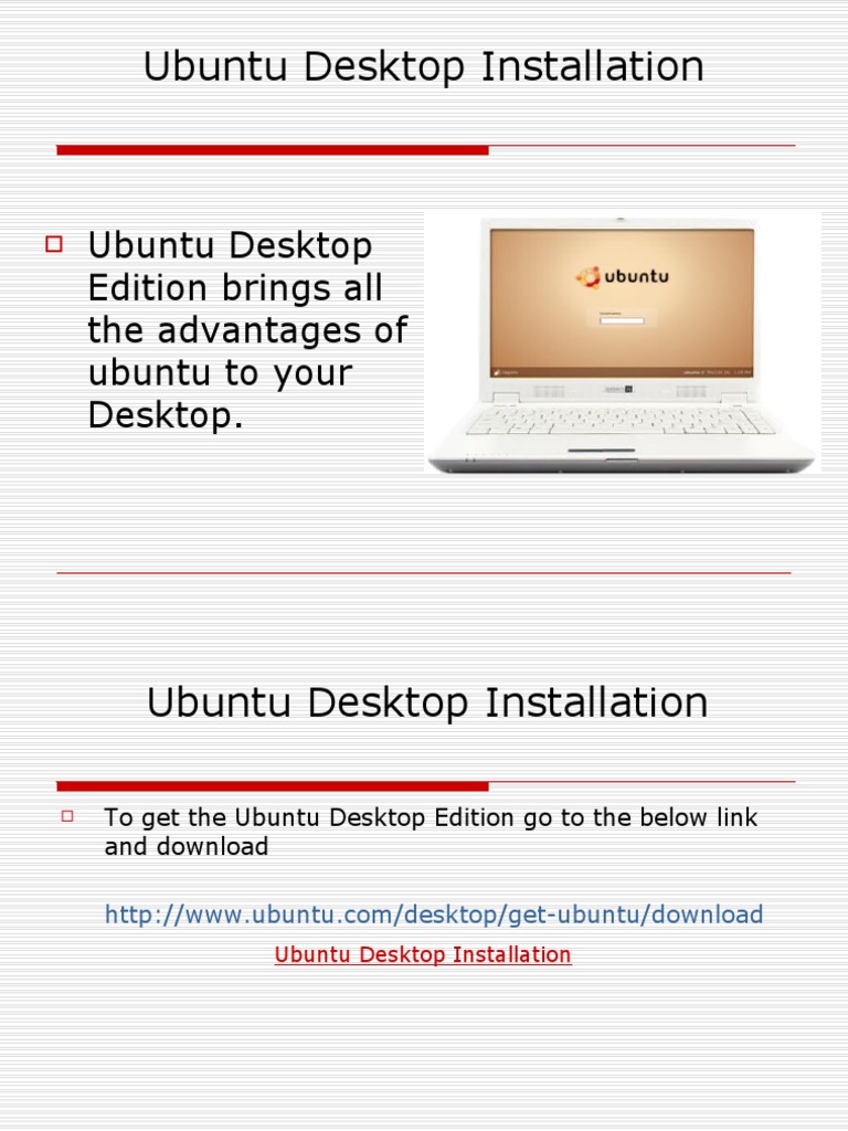 Ubuntu Desktop Installation | PDF | Windows Vista | Linux