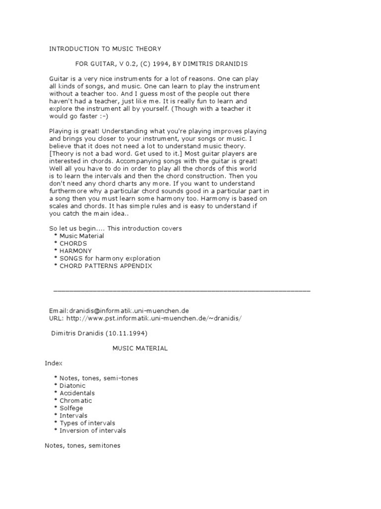 Introduction To Music Theory | PDF | Interval (Music) | Scale (Music)