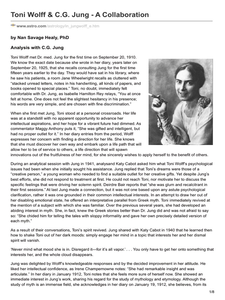 Toni Wolff: Jung's Intellectual Partner | PDF | Carl Jung | Western ...