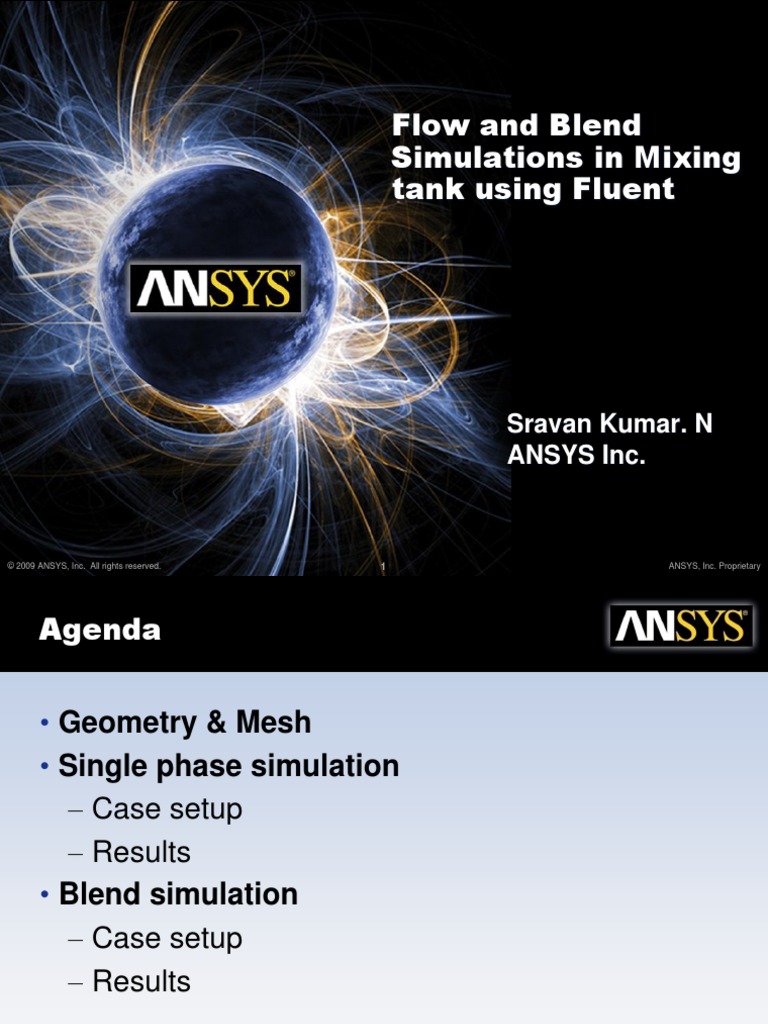 Mixing Tank Simulation Flow Blend | PDF | Turbulence | Rotation Around ...