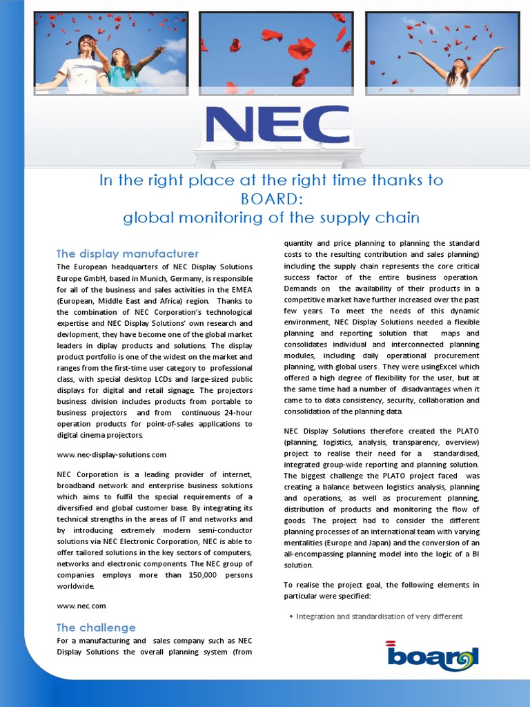 NEC Case Study | PDF | Inventory | Supply Chain