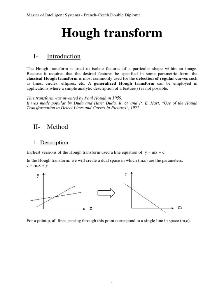 Hough Transform | PDF | Geometry | Teaching Mathematics