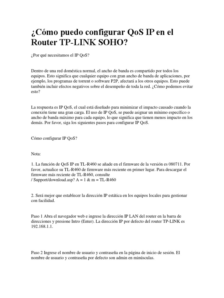 Ip QoS | PDF | Dirección IP | Calidad de servicio