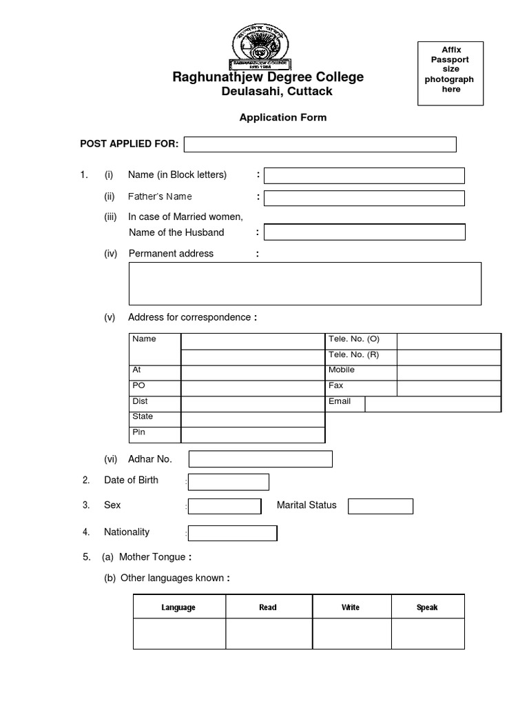 Raghunathjew Degree College: Deulasahi, Cuttack | PDF | Doctor Of ...