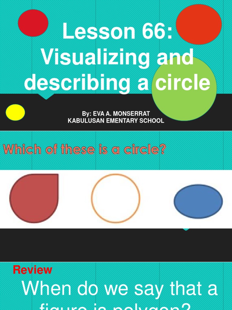 MATH 5 Q3 Lesson 66 Visualizing and Describing A Circle | PDF