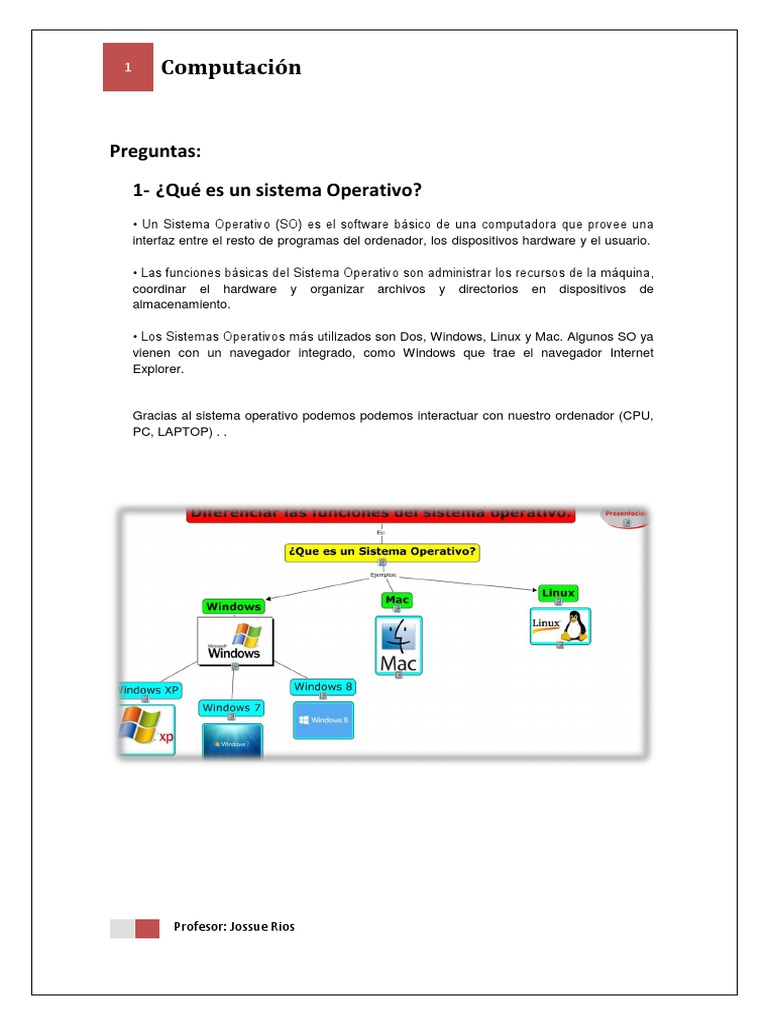 Tarea de Computacion | PDF | Sistema operativo | Microsoft Windows