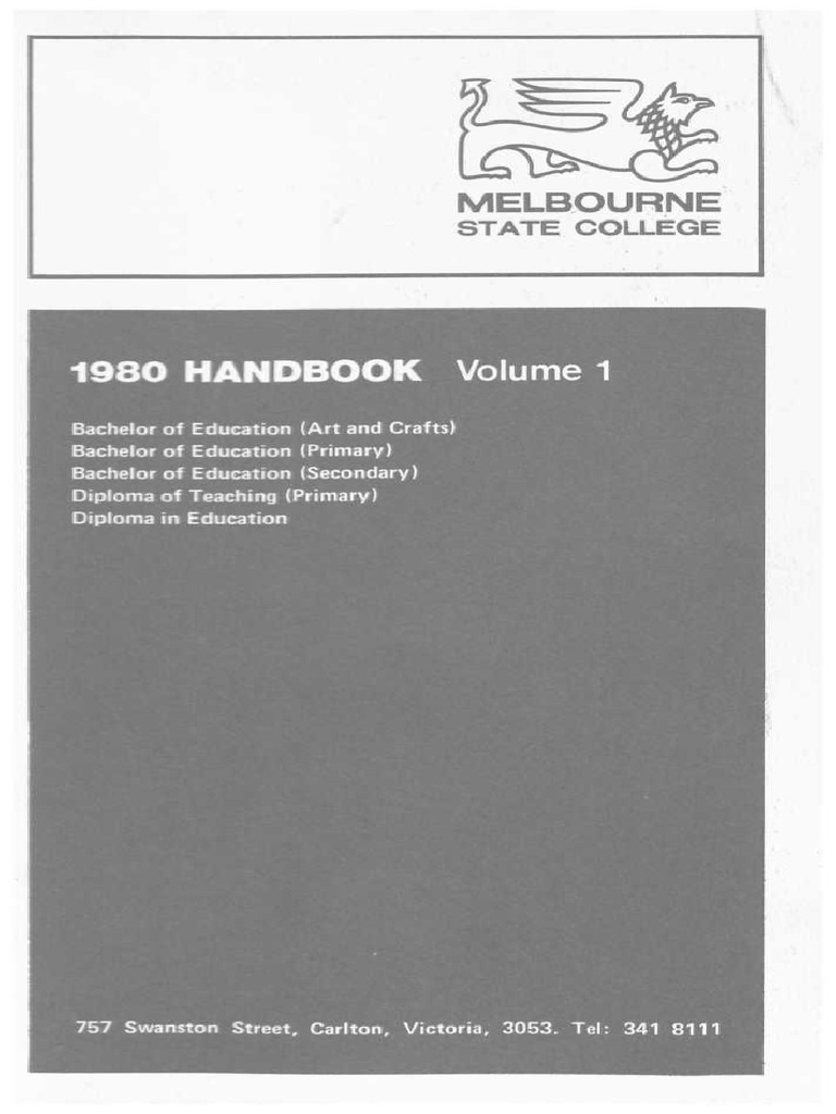 1980-Melbourne State College | PDF | University And College Admission ...