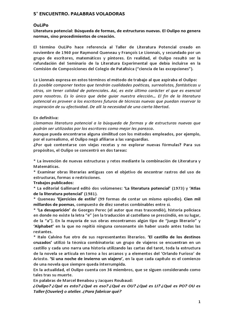 5 ENCUENTRO. Material para Clase | PDF | Poesía