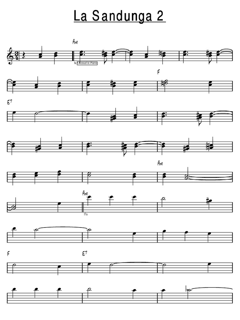 La Sandunga 2 La Sandunga 2 La Sandunga 2 La Sandunga 2: 1a 1 Acoustic ...