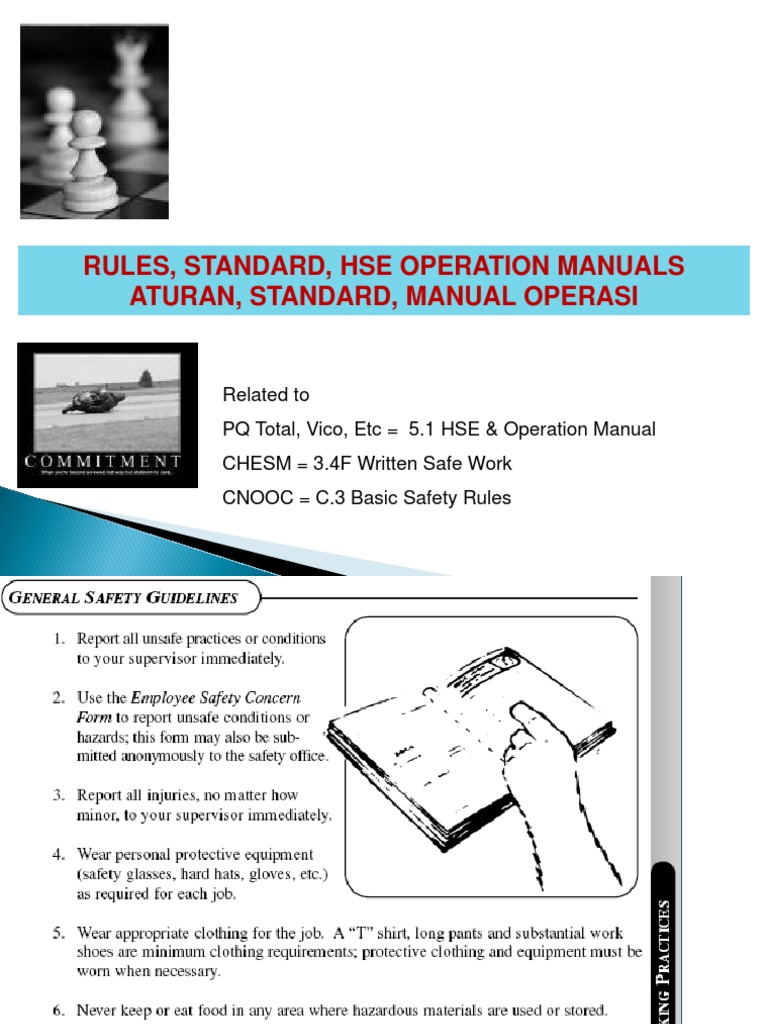 Slide 6 Rules, Operation Manual and Work Permit (Update) | PDF