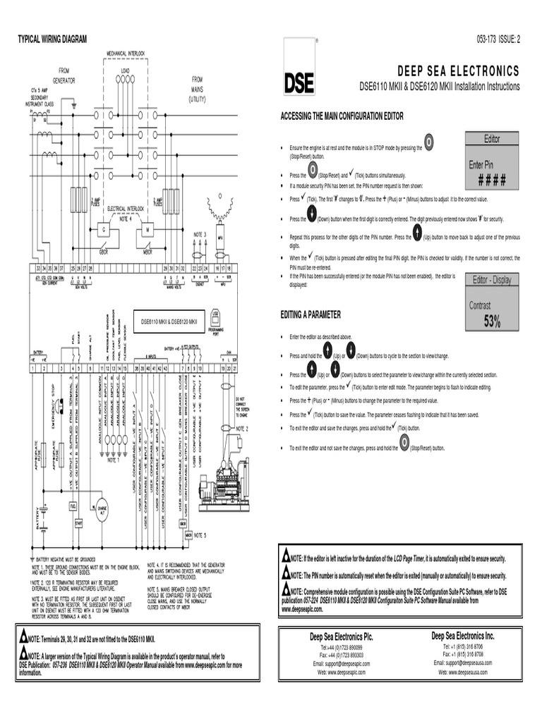 DSE6110 MKII DSE6120 MKII Installation Instructions | Download Free PDF ...