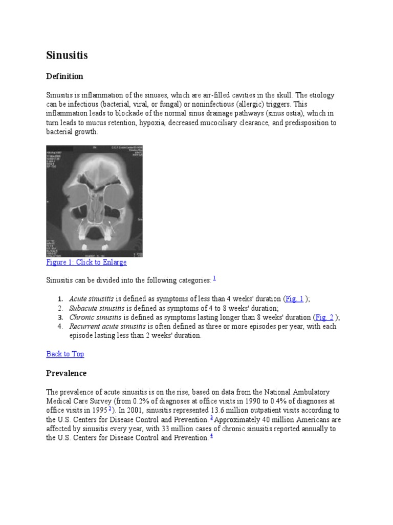 Sinusitis: Figure 1: Click To Enlarge | PDF | Allergy | Human Nose